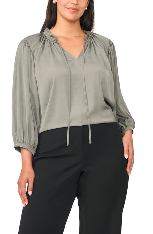 VINCE CAMUTO Vince Camuto Raglan Sleeve Tie Neck Peasant Blouse